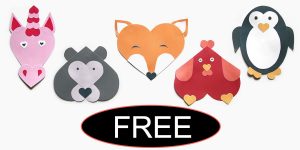 FREE Valentine's Day Heart Shaped Animal Craft!