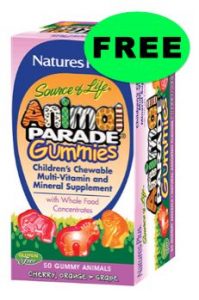 FREE Animal Parade Gummy Vitamins!