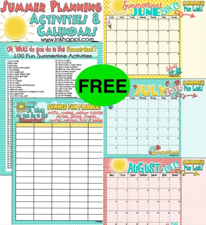 FREE Summer Activities and Calendar Printable!