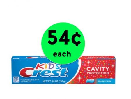 Stock Up on Crest Sparkle Fun Kids' Toothpaste ONLY 54¢ Each at Walmart ...