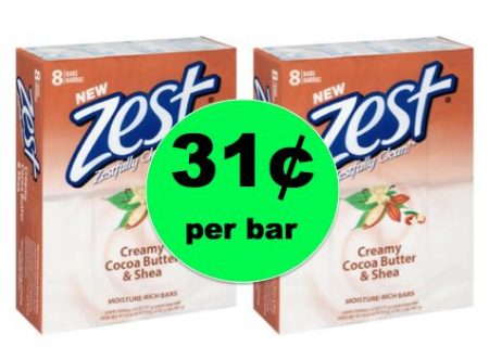 Stock Up on Zest Bar Soap 8 Packs ONLY 31¢ per Bar at Walmart! ~Right Now!