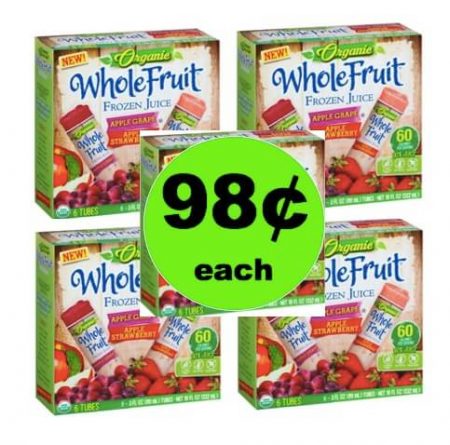 98¢ Whole Fruit Organic Frozen Juice Tubes at Walmart!
