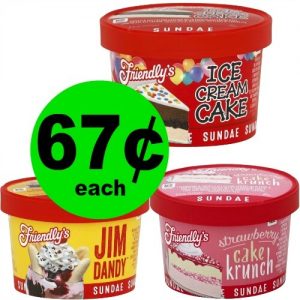 ?Friendly's Ice Cream Sundae Cups, 67¢ At Publix! (Ends 6/12 Or 6/13)