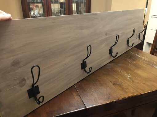 How To Make An Inexpensive DIY Rustic Coat Rack With Hooks