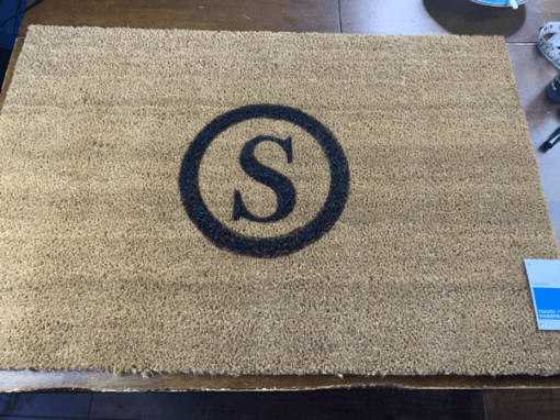 How To Make The Cutest Monogrammed Welcome Mat