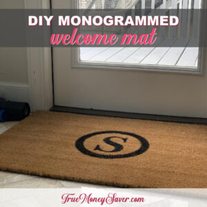 How To Make The Cutest Monogrammed Welcome Mat