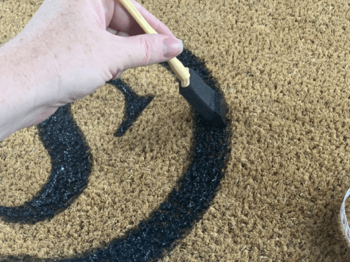 How To Make The Cutest Monogrammed Welcome Mat